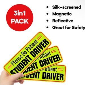 Amazon | Accessories | Signs Authority 3 Pcs Student Driver Car Magnet ...